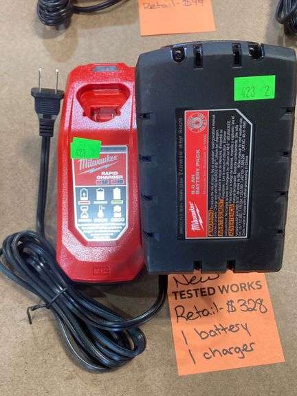 Milwaukee M12,M18 Rapid Charger With 8.0 battery - Metzger Property ...