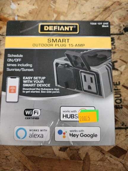 Defiant Smart outdoor plus 15 amp. Tumer - Metzger Property Services LLC