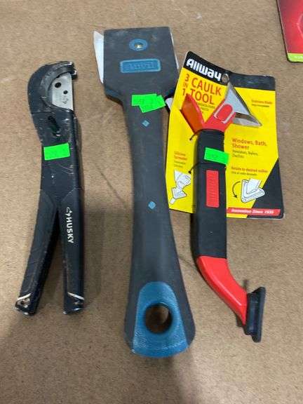 Anvil 2.5” Edge Stripper, Allway Caulk Tool, & Husky PVC Pipe Cutter ...