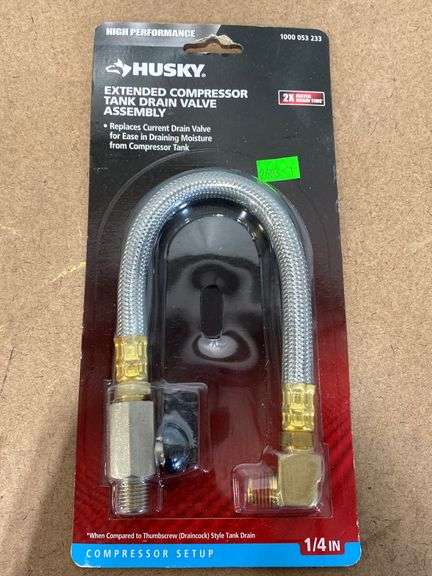 Husky Extended Compressor Tank Drain Valve Assembly - Metzger Property ...