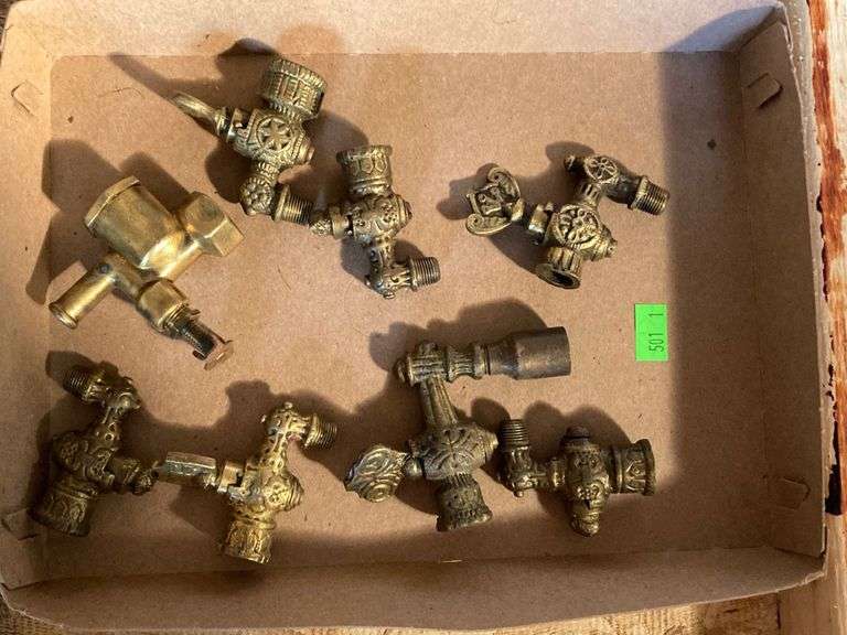 Assorted Antique Brass Valves - Metzger Property Services LLC