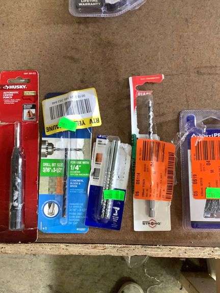 Assorted drillbits and husky automatic center punch - Metzger Property ...