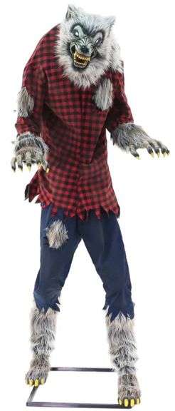 7 foot Halloween animated howling werewolf with lifeyes LCD eyes ...
