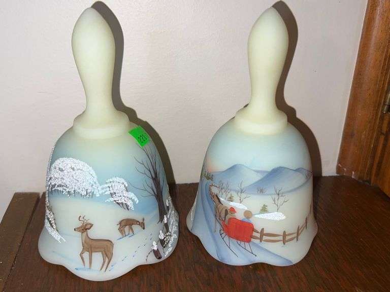 Fenton Hand Bells Hand Painted by Carol S. and Frances Burton - Metzger ...