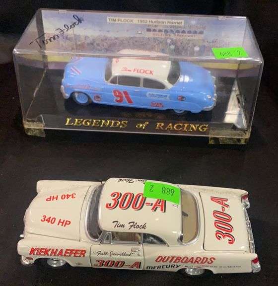 300-A Tim Flock Diecast Signed Tim Flock Racecar and Hudson Hornet 91 ...