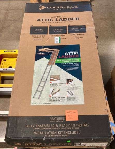 Louisville Ladder 7 ft. 8 in. to 10 ft. 3 in., 25.5 in. x 54 in ...