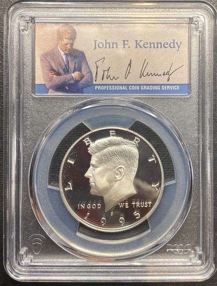 1995-S JFK Silver Proof (Kennedy Label) Half Dollar - Metzger Property ...