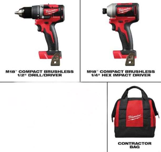 Milwaukee M18 Compact Brushless 2-Tool Combo Kit Tools Only - Metzger ...