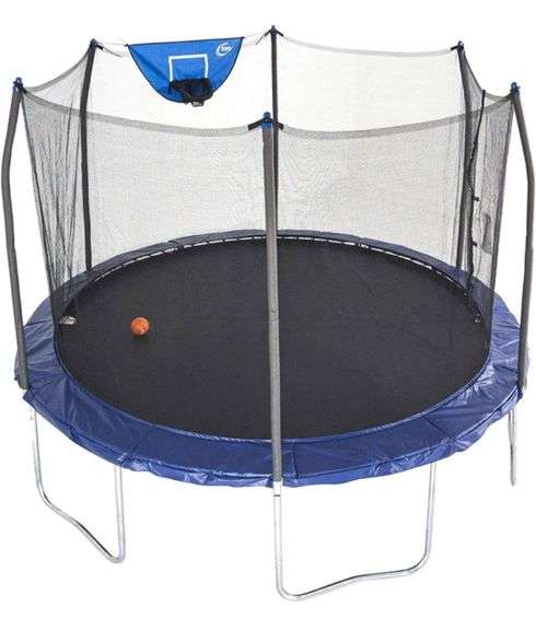 Skywalker Trampolines 15’ Jump N’ Dunk Trampoline with Enclosure Net ...