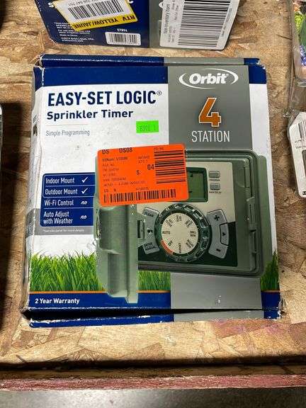 Orbit 4-Station Easy-Set Logic Indoor/Outdoor Irrigation Controller ...