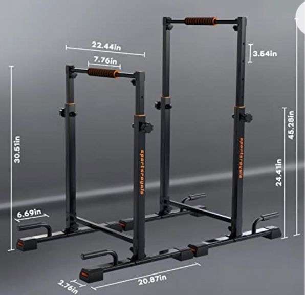 Sportsroyals Dip Bar, Adjustable Parallel Bars for Home Use, Dip ...