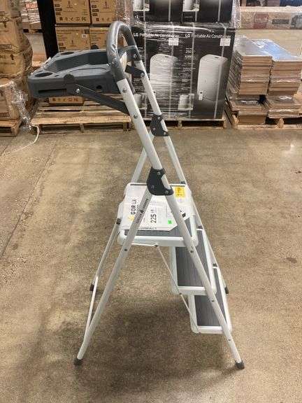 Gorilla Ladders 3-Step Steel Lightweight Step Stool Ladder 225 lbs ...