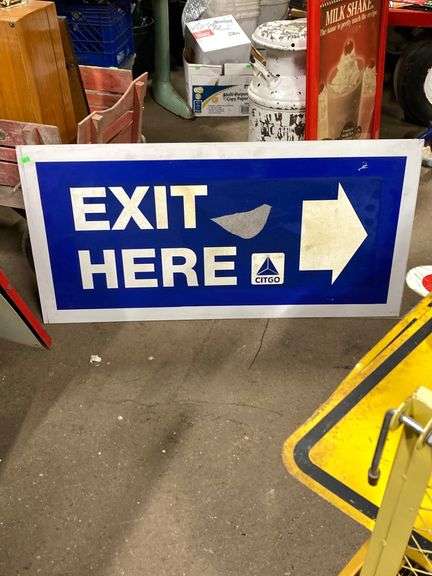 Plexiglass 2-Sided Citgo Exit Here Sign, 18x36” - Metzger Property ...