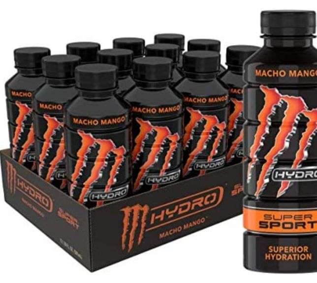 Monster Energy Hydro Super Sport, Macho Mango, 20 Oz (Pack Of 12 ...