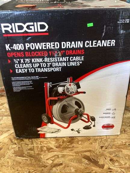 RIDGID k-400 Powered Drain Cleaner - Metzger Property Services LLC