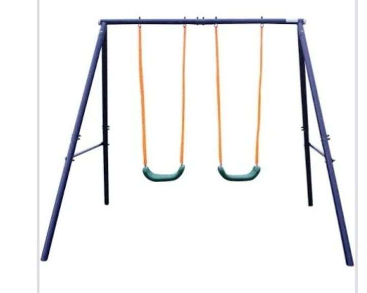 KLB sports metal A frame swing set - Metzger Property Services LLC