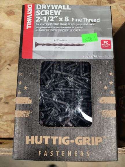Huttig-Grip Drywall Screw 2-1/2" x 8 fine thread - Metzger Property ...