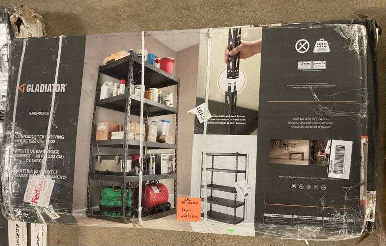 Gladiator 5-Tier Steel Garage Storage Shelving Unit with EZ Connect (48 ...