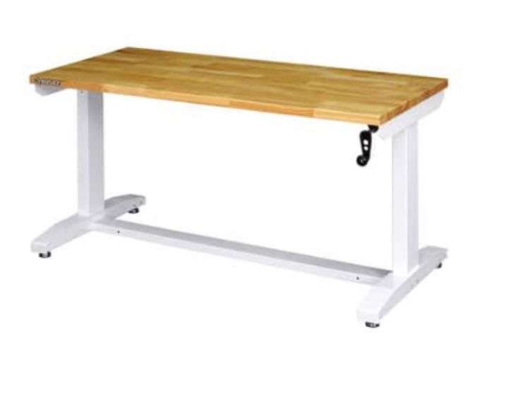 Husky 52 in. Adjustable Height Work Table in White - Metzger Property ...