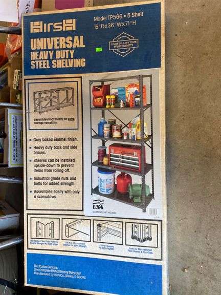 Hirsh universal heavy duty steel shelving - Metzger Property Services LLC