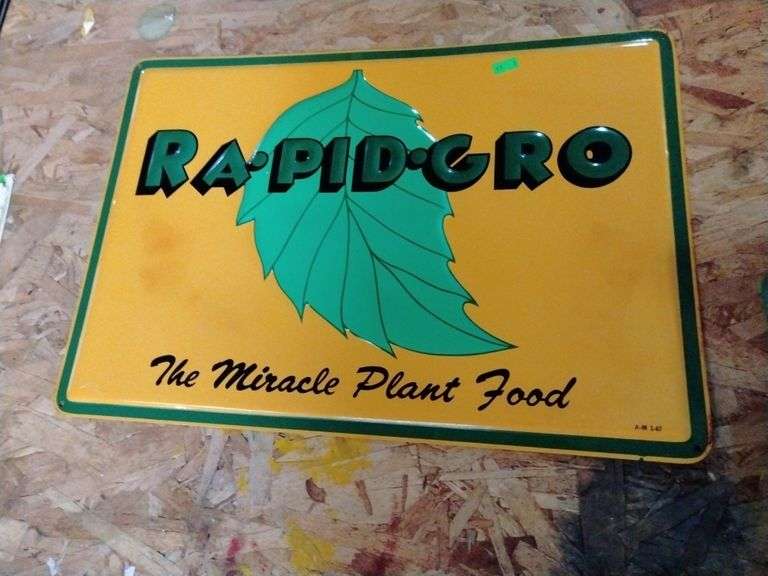 Rapid gro embossed metal sign 20x14 - Metzger Property Services LLC