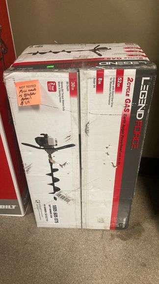 Legend Force 52 cc 2-Cycle Gas Powered 1-Man Earth Auger with 8 in. Bit ...