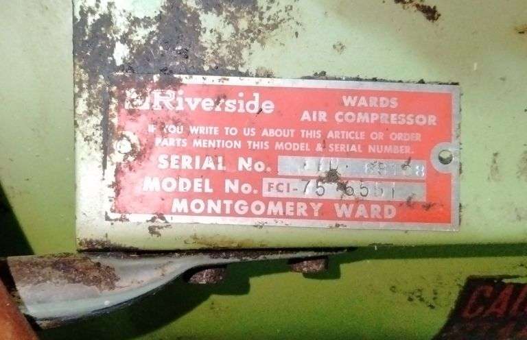 Fliteway and Montgomery Ward Riverside Air Compressor - unknown ...