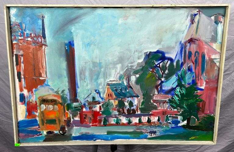 Signed George McCullough Oil Painting on Canvas 30.5”x20.25” - Metzger ...