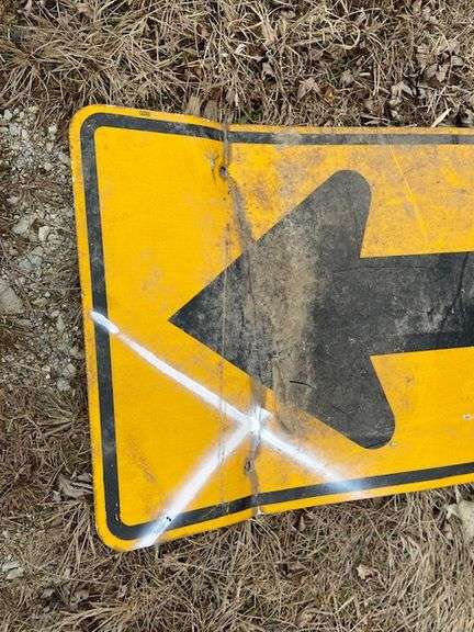 Arrow Road sign metal 48x24 with paint marking - Metzger Property ...