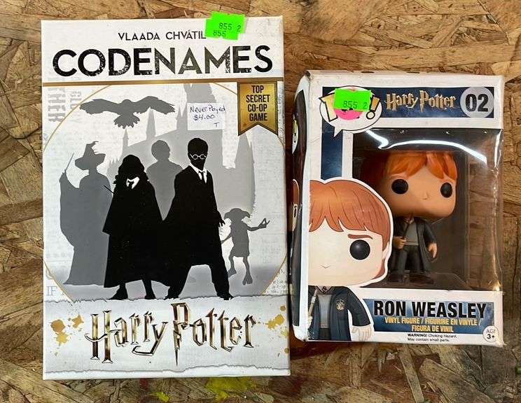 Harry Potter Codenames game, Ron Weasley Pop! - damaged box - Metzger ...