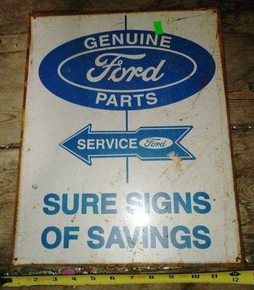 Metal Ford Service Sign 12x14 - Metzger Property Services LLC