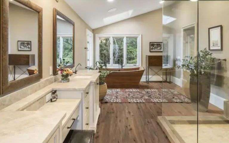 TrafficMaster Edwards Oak 6 MIL x 6 in. W x 36 in. L Click Lock Waterproof Luxury Vinyl Plank ...