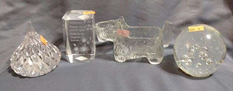 Clear glass paperweight, Scottie creamer 4", bible verse paperweight ...