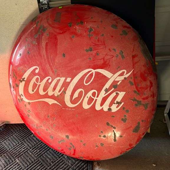 Vintage Coca Cola porcelain sign, 48”, several rust spots - Metzger ...