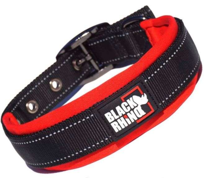 Black Rhino The Comfort Collar Ultra Soft Neoprene Padded Dog Collar ...