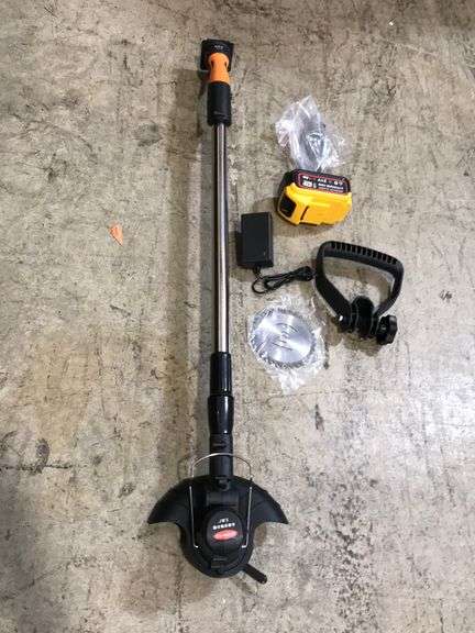 Electric Brush Cutter with one battery and disk cutter - Metzger ...