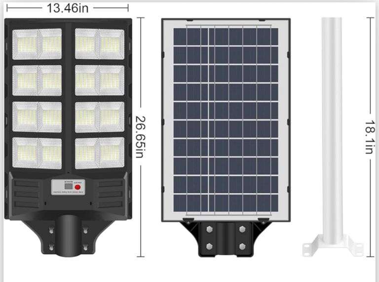 1000W LED Solar Street Light Motion Sensor, IP65 Waterproof Solar ...