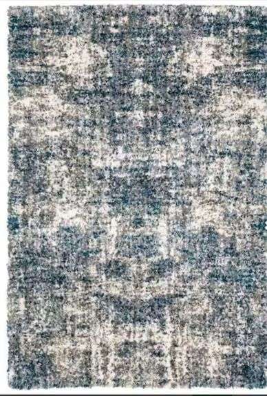 Home Decorators Collection Nordic Blue 5 ft. x 7 ft. Abstract Shag Area ...