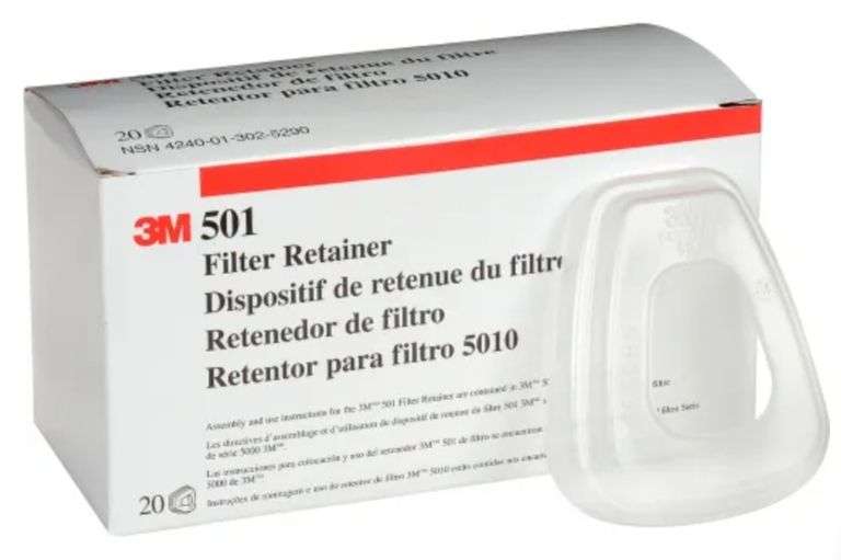5 Boxes 3M Adapters & Retainers, 501 Filter Retainer - Pkg Qty 20 ...