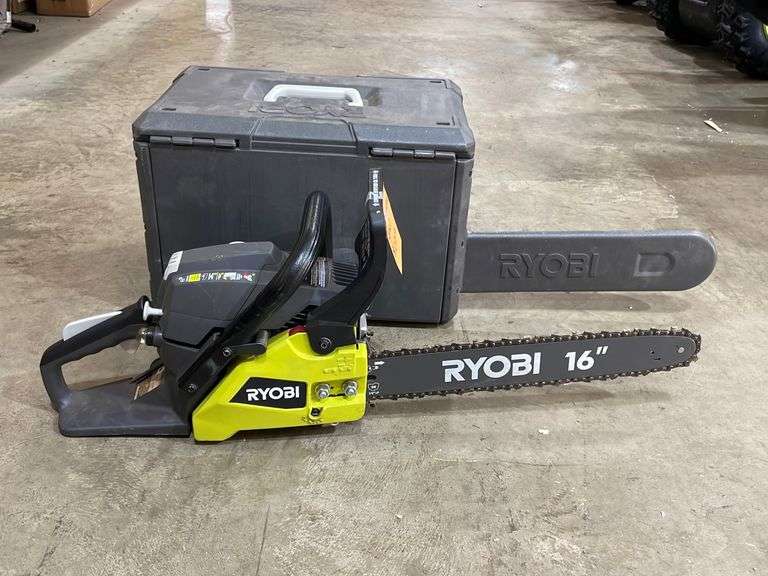RYOBI 16 in. 37cc 2-Cycle Gas Chainsaw with Heavy-Duty Case - Metzger ...