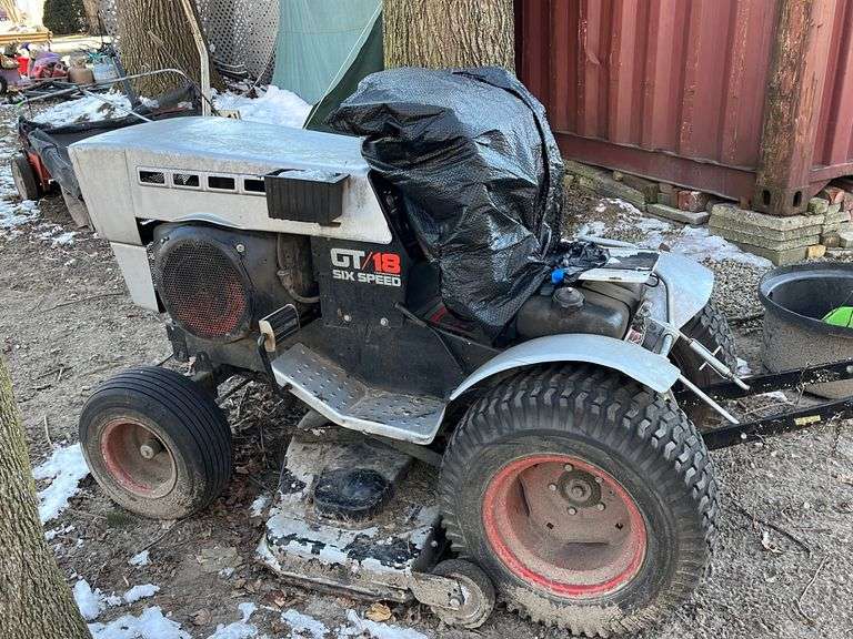 GT 18 HP 6 Speed Sears Roebuck Garden Tractor, 44" deck, runs, New ...