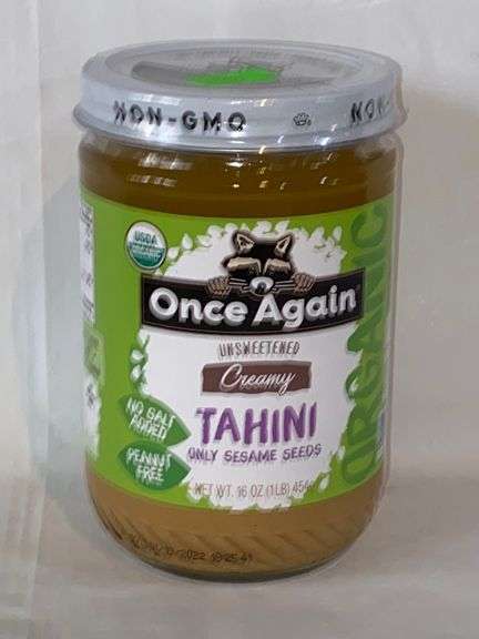 Once Again Unsweetened Creamy Tahini Only Sesame Seeds 16 oz - Metzger ...