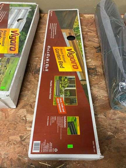 Vigoro 4 ft. x 4 ft. Antique Iron Raised Garden Bed - Metzger Property ...