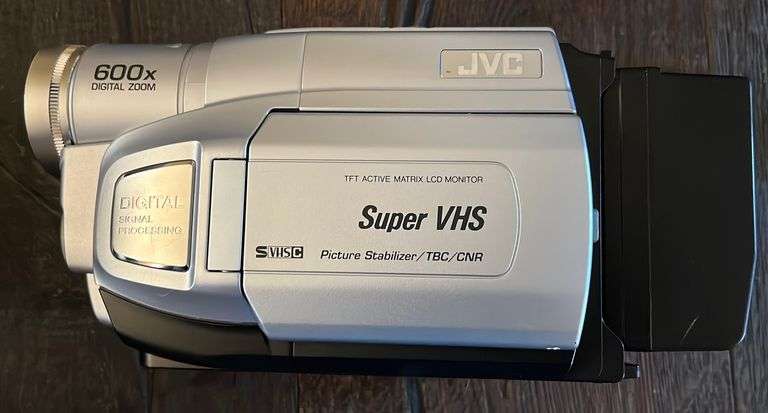 JVC Compact VHS Camcorder with 600x digital zoom, VHS-C tapes, JVC ...