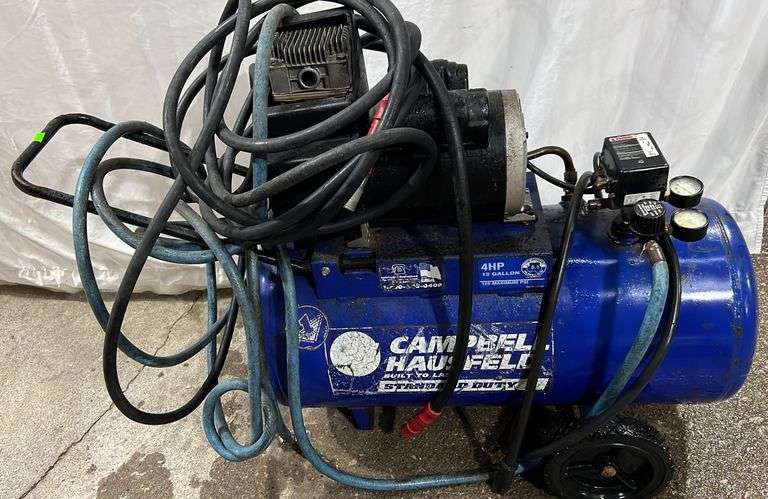 Campbell Hausfeld Air Compressor, 4hp, 13 gallon with Hose - Metzger ...