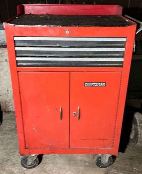 Craftsman roll around toolbox with tool contents, 27x18x42 - Metzger ...