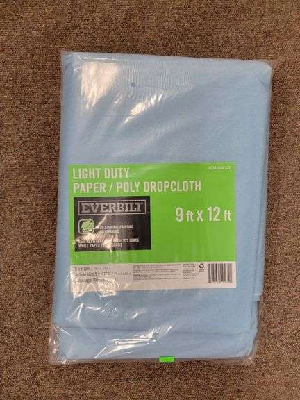 Everbilt 9 ft. x 12 ft. Slip Resistant Paper/Poly Drop Cloth - Metzger ...