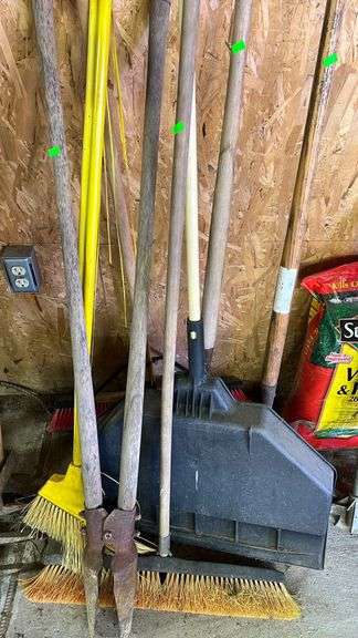Yard Rake with Pan, Shovels, Post Hole Digger, Brooms - Metzger ...