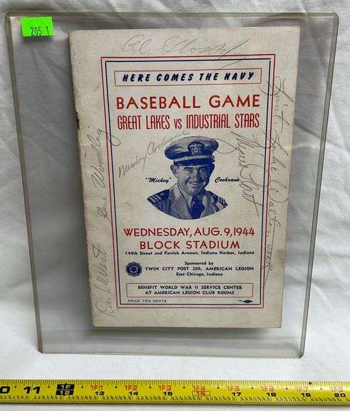 Here Comes The Navy Baseball Game Program with Signatures - Metzger ...