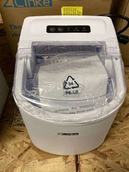 Zlinke Countertop Ice Maker, 9 Cubes Ready in 6 Mins, 26lbs in 24Hrs ...